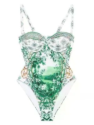 Camilla Corridor Of Calm One Piece Swimsuit - Green