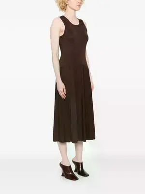 JOSEPH Ribbed Midi Dress - Brown
