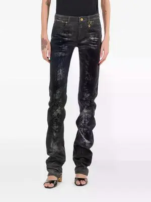 Roberto Cavalli Distressed Flared Jeans