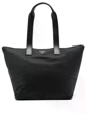 Emporio Armani Asv Large Tote Bag - Black