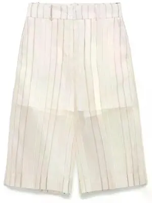 Peserico Striped Knee-length Shorts
