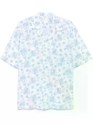 120% Lino Floral-print Shirt