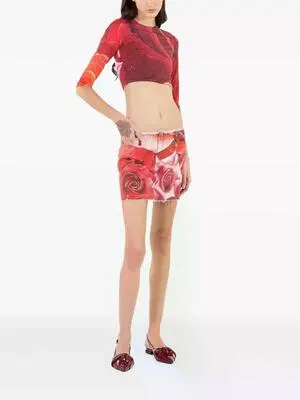Roberto Cavalli Floral-print Mini Skirt