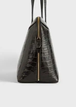 TOTEME Croc-embossed Leather Garderob Tote