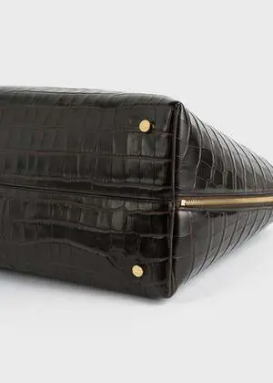 TOTEME Croc-embossed Leather Garderob Tote