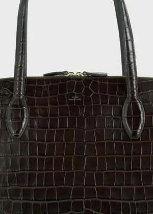 TOTEME Croc-embossed Leather Garderob Tote