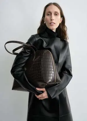 TOTEME Croc-embossed Leather Garderob Tote