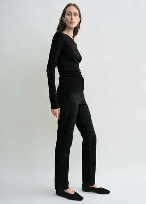 TOTEME Compact Cotton Top - Black