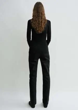 TOTEME Compact Cotton Top - Black