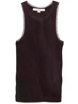 Remain Birger Christensen Mesh-edge Tank Top - Purple