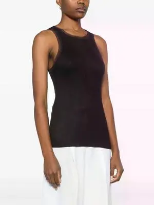 Remain Birger Christensen Mesh-edge Tank Top - Purple