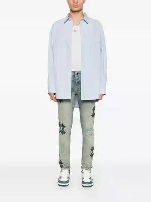 Amiri Ma Quad Appliqué Jeans - Blue