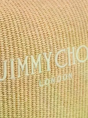 JIMMY CHOO Shoulder Bag With Embroidered Logo - Neutrals