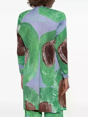 Issey Miyake Pleated Coat - Brown