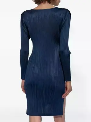 Issey Miyake Pleated Dress - Blue