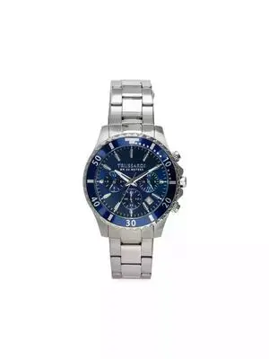 TRUSSARDI 42mm Chronograph Watch - Silver
