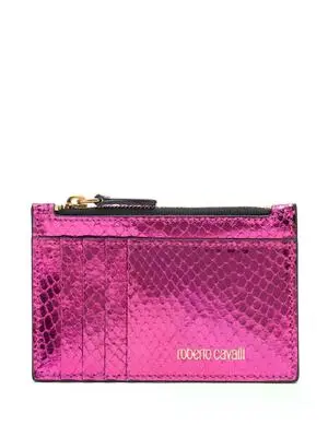 Roberto Cavalli Leather Cardholder - Pink