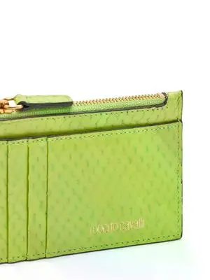 Roberto Cavalli Leather Cardholder - Green