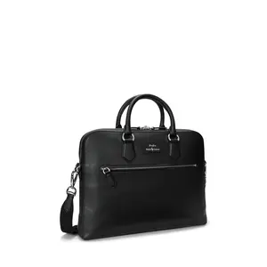 Ralph Lauren Pebbled Leather Commuter Bag - Black