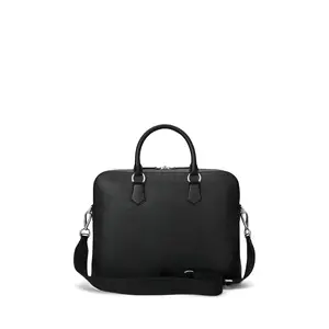 Ralph Lauren Pebbled Leather Commuter Bag - Black