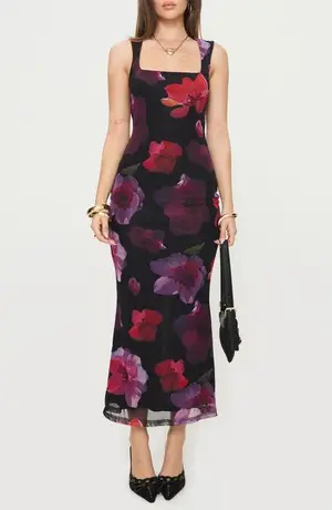 Princess Polly Eviana Floral Mesh Maxi Dress