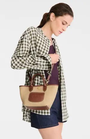 Longchamp Le Pliage Panier Extra Small Top Handle Bag - Brown