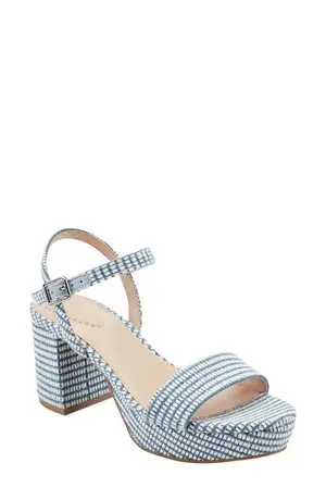 Bandolino Pennie Ankle Strap Platform Sandal - Medium Blue