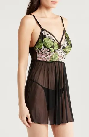 KILO BRAVA Lace & Mesh Babydoll