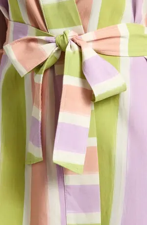 KILO BRAVA Stripe Cotton Short Robe