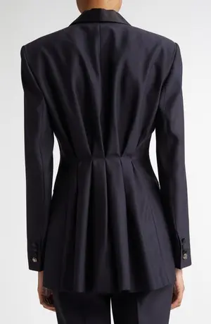 Max Mara Adina Shawl Lapel Wool & Silk Blazer