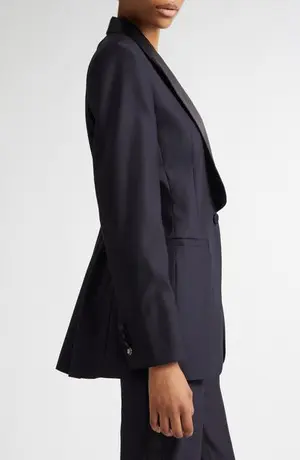 Max Mara Adina Shawl Lapel Wool & Silk Blazer