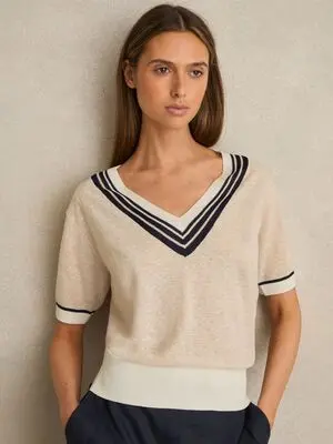 Reiss Ribbed T-shirts For Women
