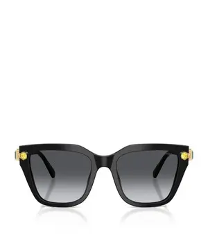 SWAROVSKI Acetate Oversized Sk6041 Sunglasses - Black