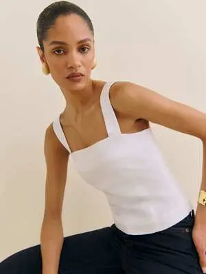 Sleeveless Square Neck Tops