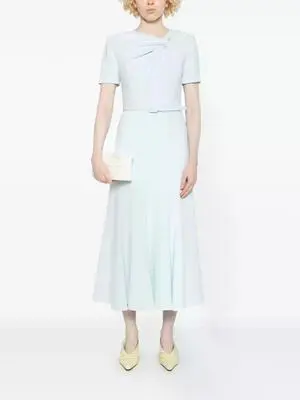 Roland Mouret Belted Cady Midi Dress
