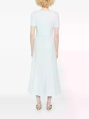 Roland Mouret Belted Cady Midi Dress