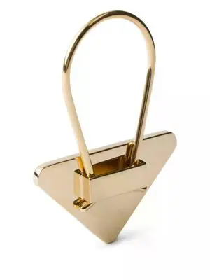 Prada Triangle-logo Keyring - Gold