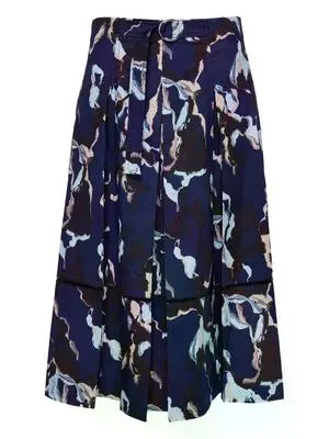 3.1 Phillip Lim Belted Skirt - Navy Multi