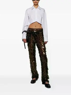 Coperni Sequinned Flared Trousers