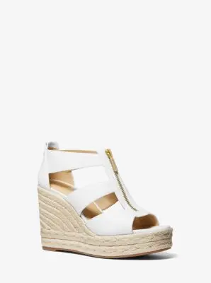 Michael Kors Etta Linen Blend Wedge Sandal
