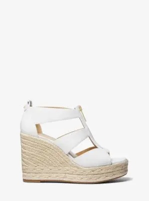 Michael Kors Etta Linen Blend Wedge Sandal