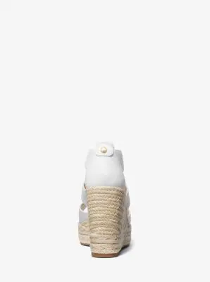 Michael Kors Etta Linen Blend Wedge Sandal