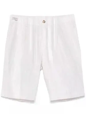 Paul & Shark Seersucker Cotton Bermuda Shorts