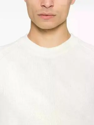 C.P. COMPANY Sea Island Sweater With Lens Detail - Neutrals