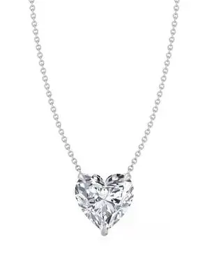 TILLA Luxsly 14kt Gold Diamond Heart Necklace - White