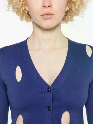 JW Anderson Cut-out Cardigan - Blue