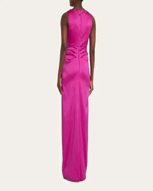 Rickie Freeman For Teri Jon Ruched Mikado Gown