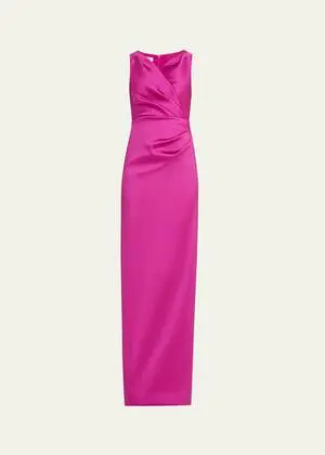 Rickie Freeman For Teri Jon Ruched Mikado Gown