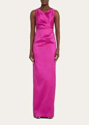 Rickie Freeman For Teri Jon Ruched Mikado Gown