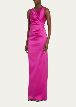 Rickie Freeman For Teri Jon Ruched Mikado Gown